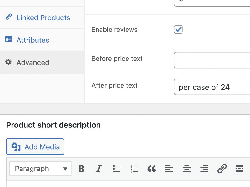 Product Price Before and After Text - WooCommerce
