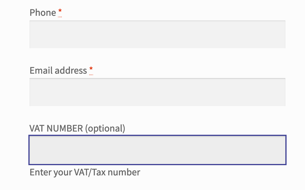 EU VAT Number - WooCommerce
