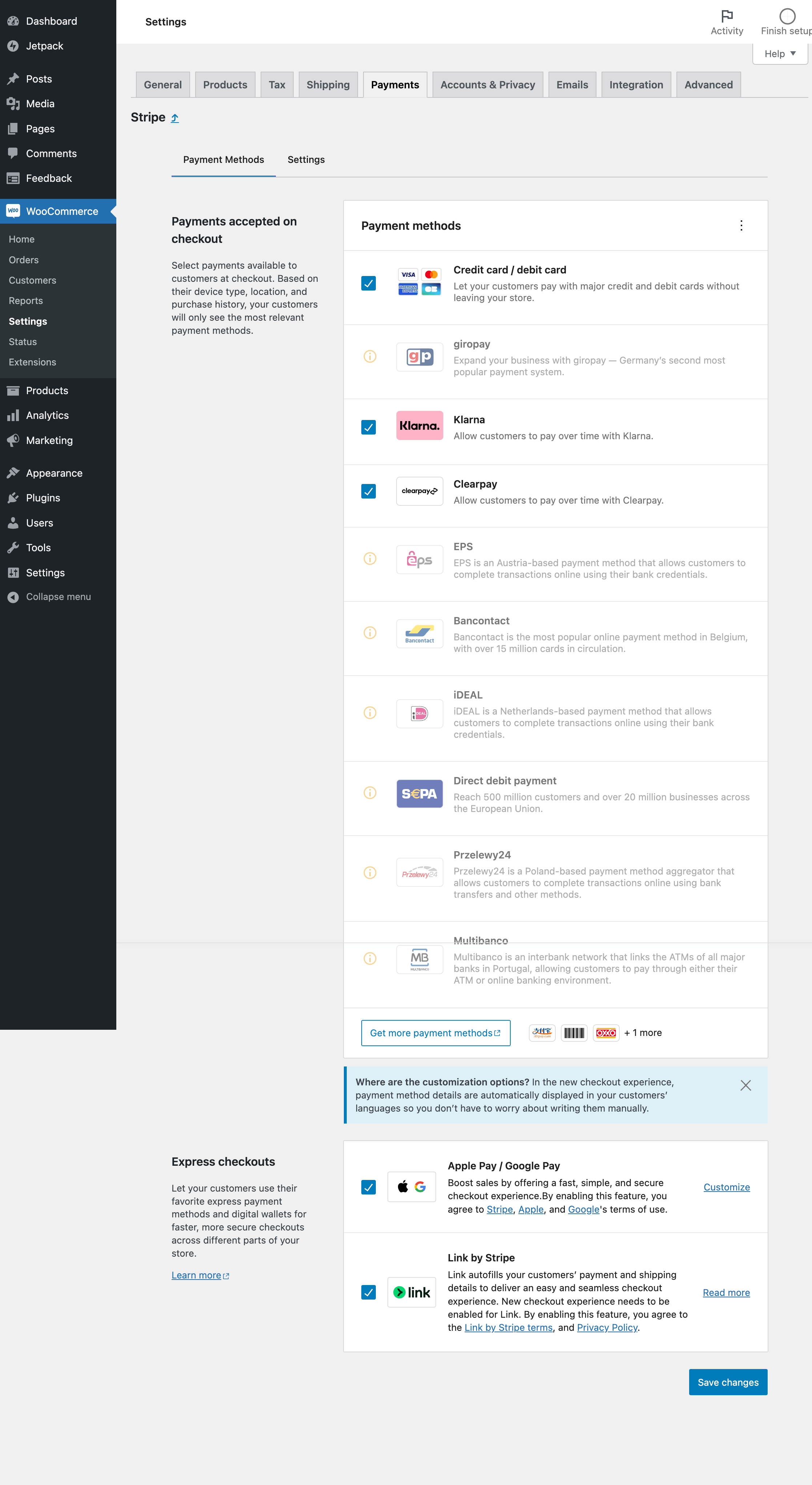 Stripe Woocommerce Marketplace