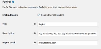 PayPal Standard Documentation - WooCommerce