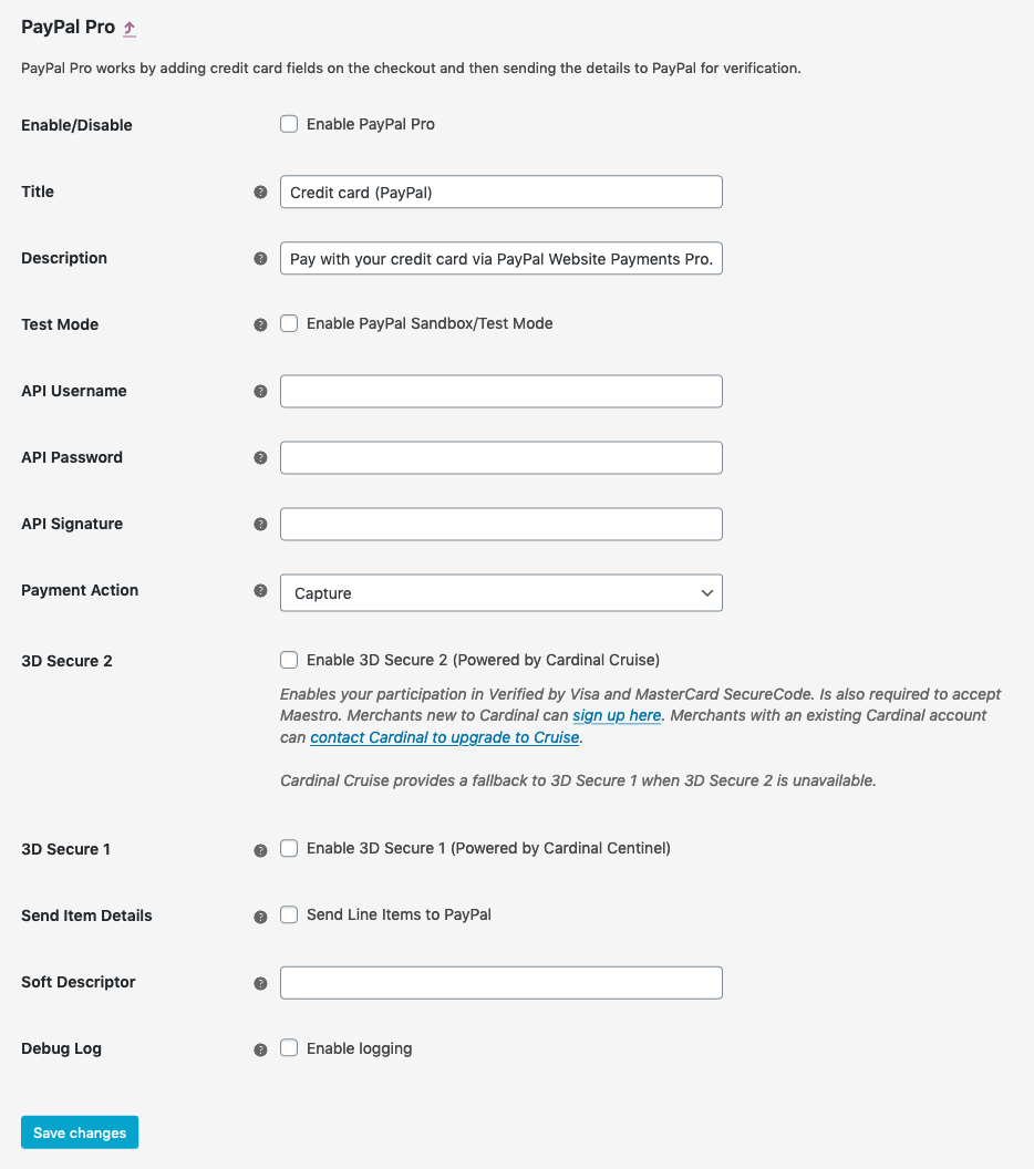 PayPal Pro Documentation - WooCommerce