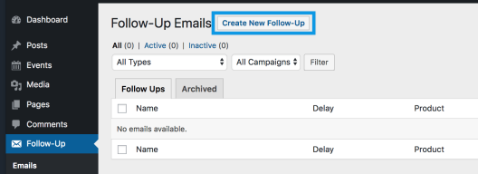 Follow-Ups Documentation - WooCommerce
