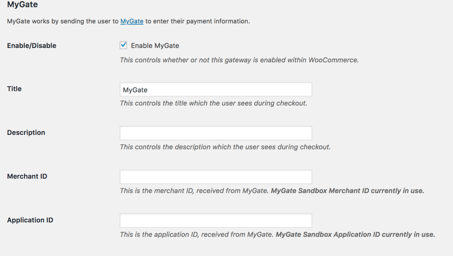 MyGate Documentation - WooCommerce