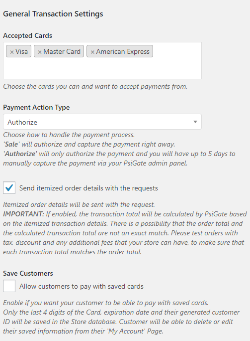 Psigate Payment Gateway Documentation Woocommerce