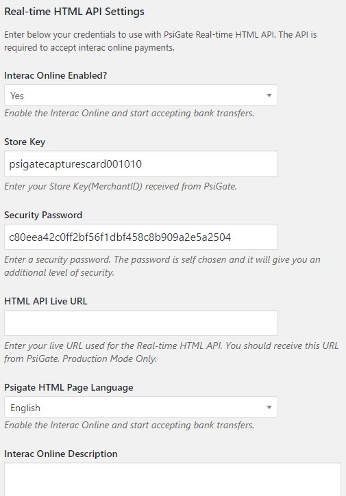 PsiGate Payment Gateway Documentation - WooCommerce