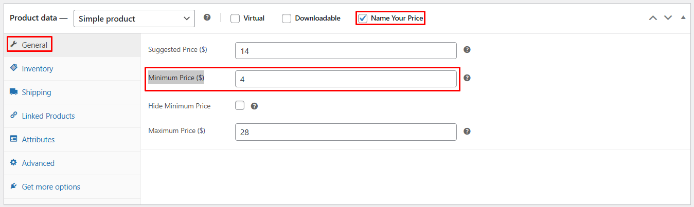 Name Your Price Documentation - WooCommerce