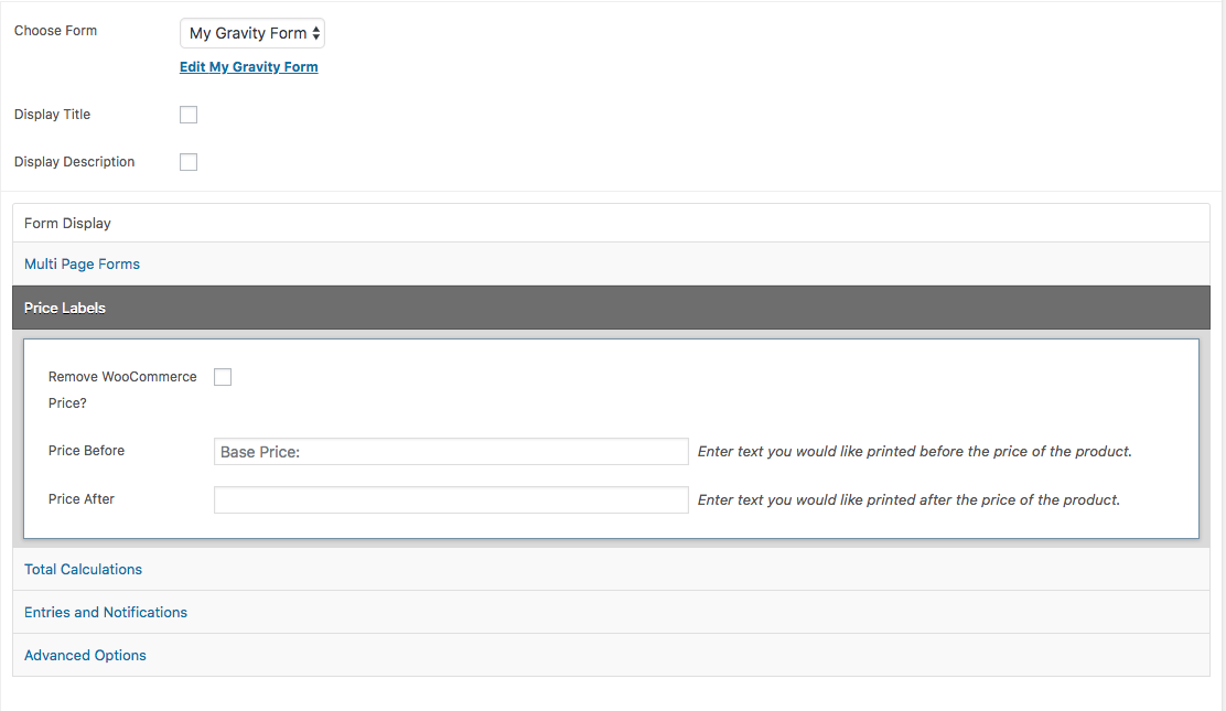 WooCommerce Gravity Forms Product Add-Ons Documentation - WooCommerce