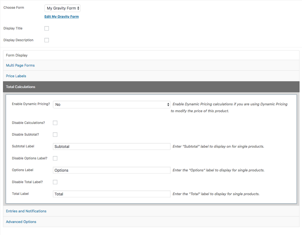 WooCommerce Gravity Forms Product Add-Ons Documentation - WooCommerce