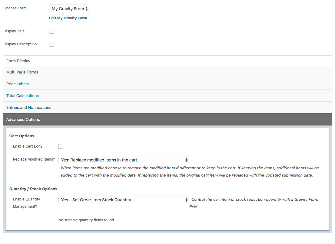 WooCommerce Gravity Forms Product Add-Ons Documentation - WooCommerce