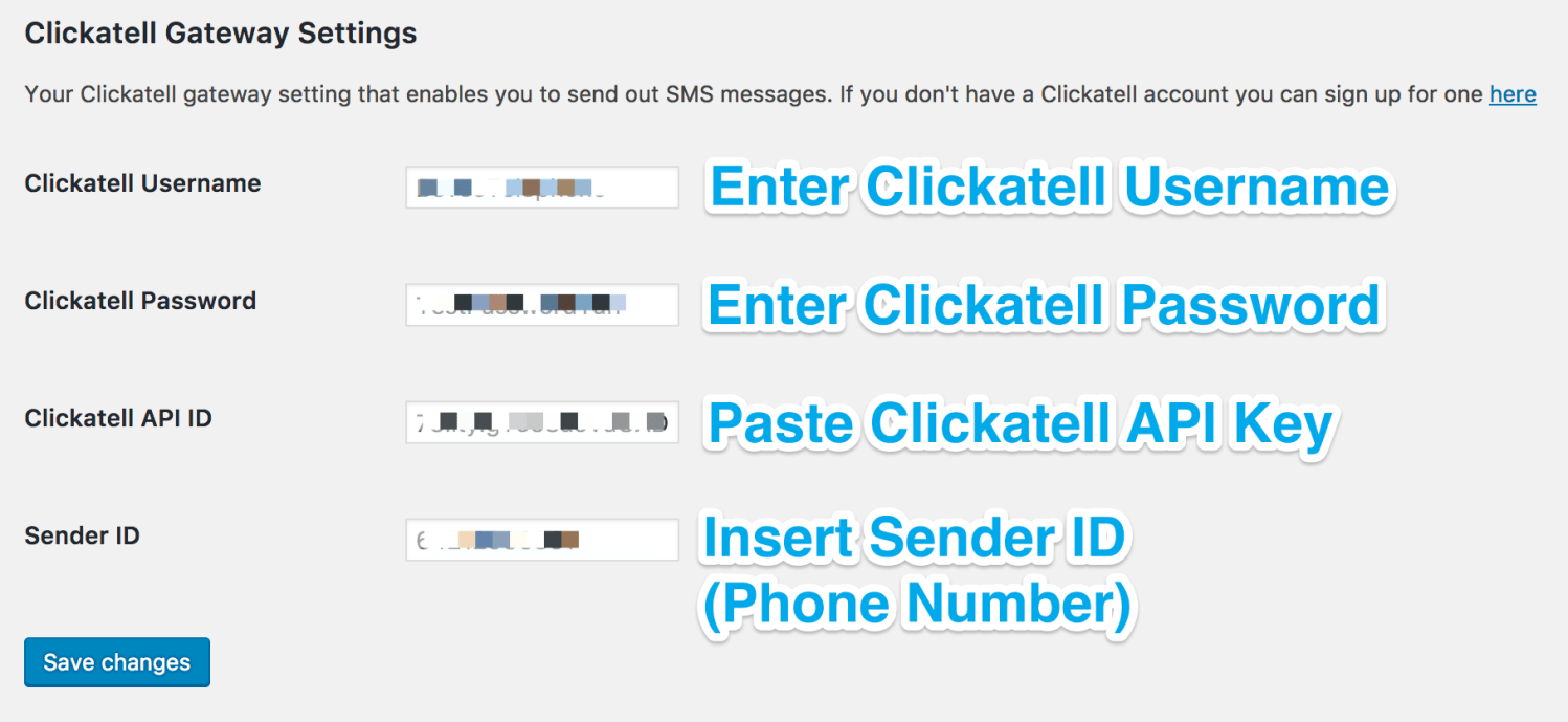 Clickatell SMS Notifications Documentation - WooCommerce