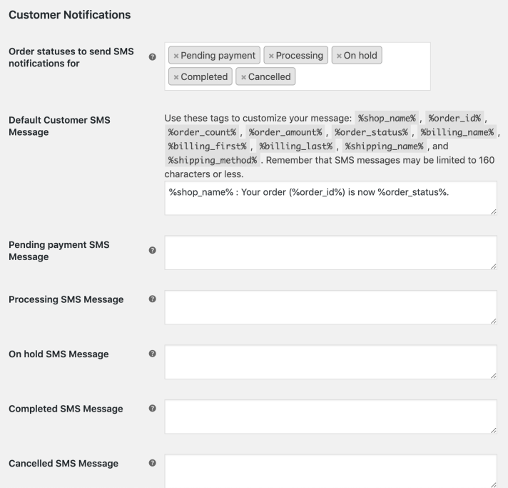 Woocommerce Twilio Sms Notifications Documentation Woocommerce