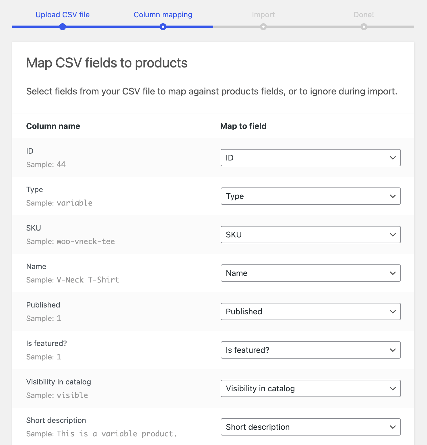 Importing WooCommerce Sample Data Documentation - WooCommerce