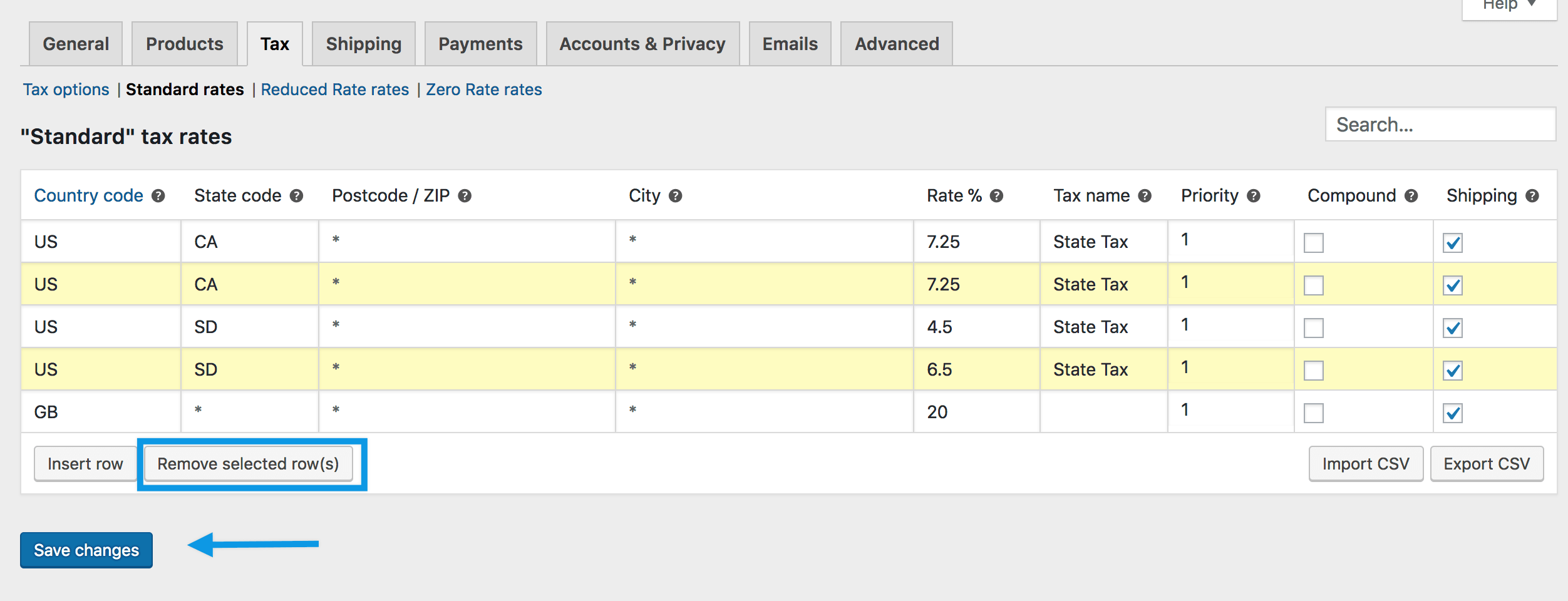 Setting Up Taxes In Woocommerce Documentation Woocommerce