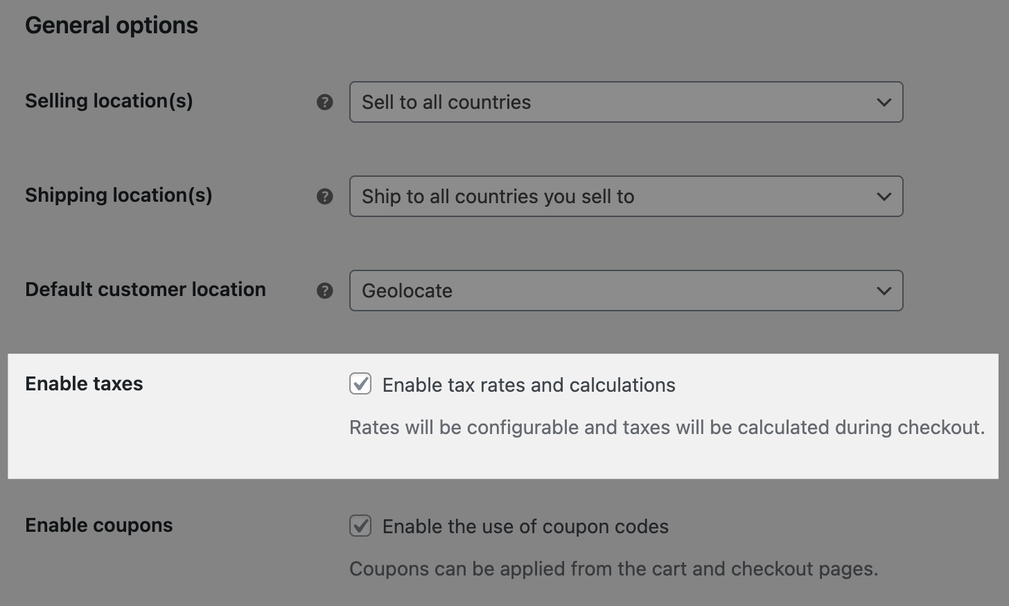 Setting Up Taxes In Woocommerce Documentation Woocommerce