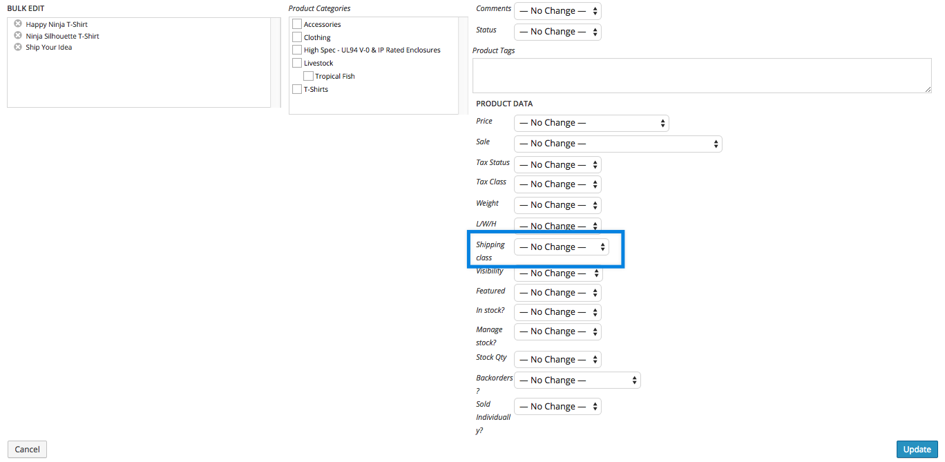 Product Shipping Classes Documentation - WooCommerce