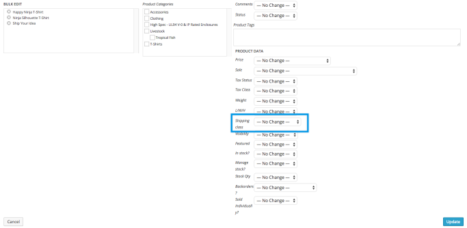 Product Shipping Classes Documentation - WooCommerce