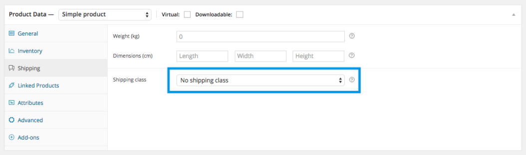 Product Shipping Classes Documentation - WooCommerce