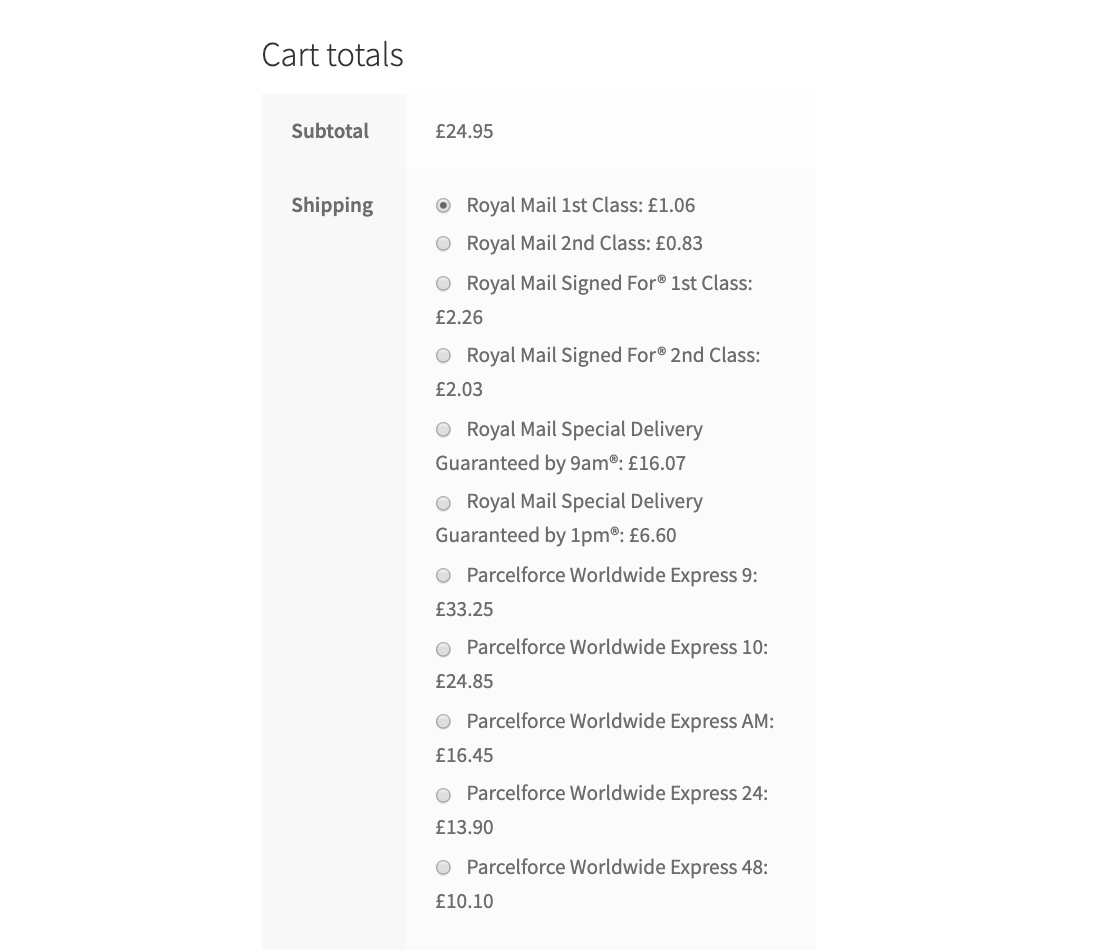 Royal Mail Documentation - WooCommerce