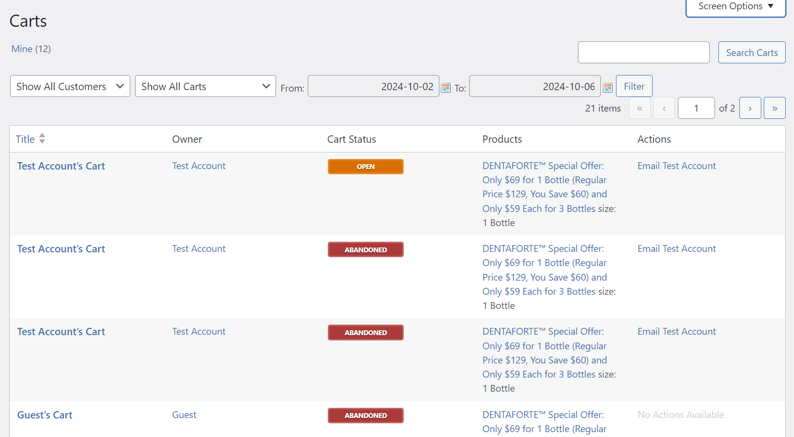 Cart Reports - WooCommerce Marketplace