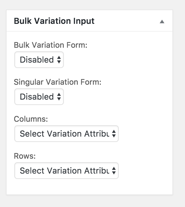 WooCommerce Bulk Variation Forms Documentation - WooCommerce
