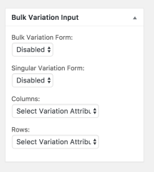 WooCommerce Bulk Variation Forms Documentation - WooCommerce