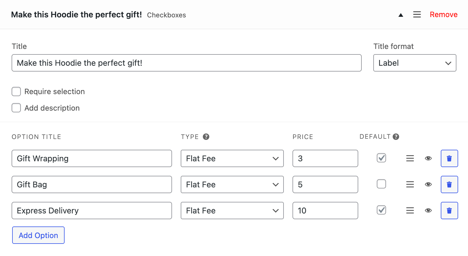 Woocommerce Product Add Ons Custom Personalized Products