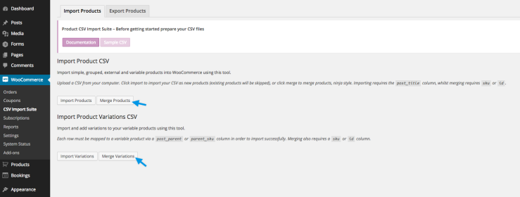 Merging Products and Variations Documentation - WooCommerce