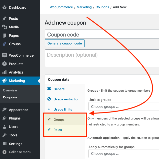 Group Coupons Documentation - WooCommerce