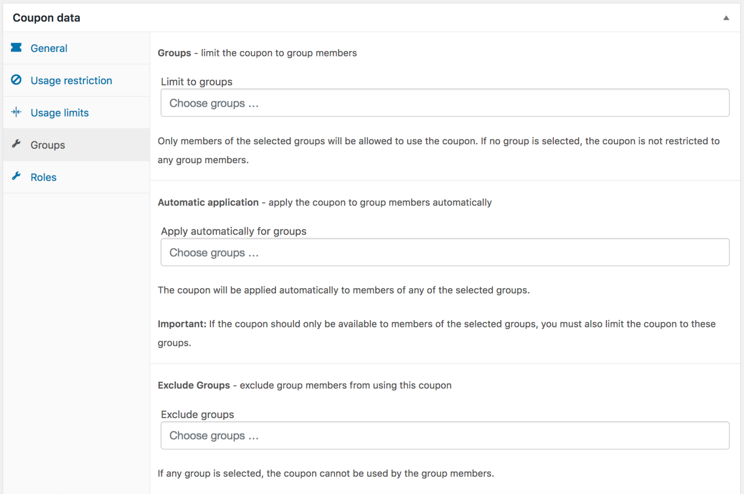 Group Coupons Documentation - WooCommerce