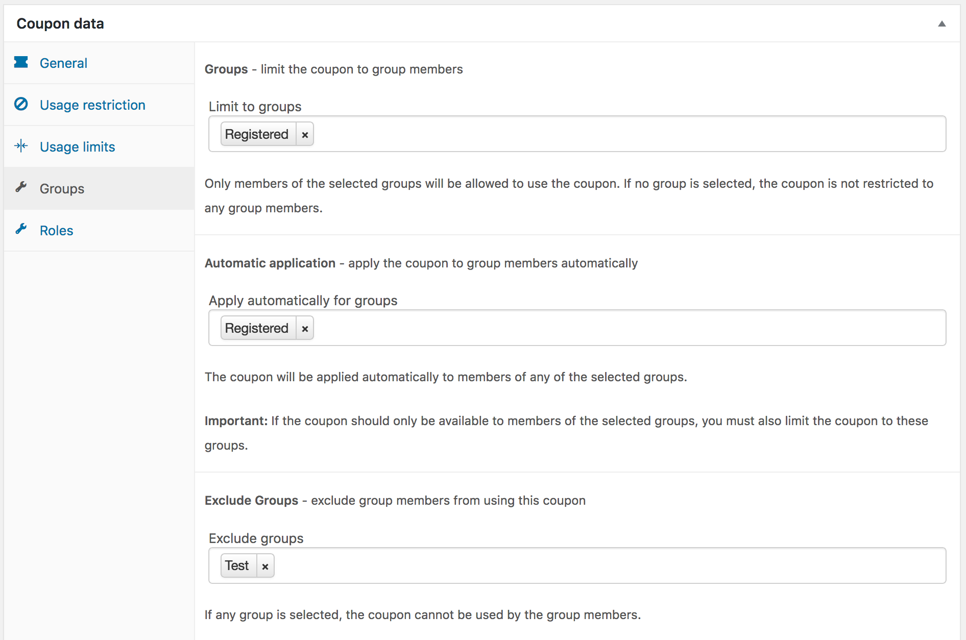 Group Coupons - WooCommerce Marketplace