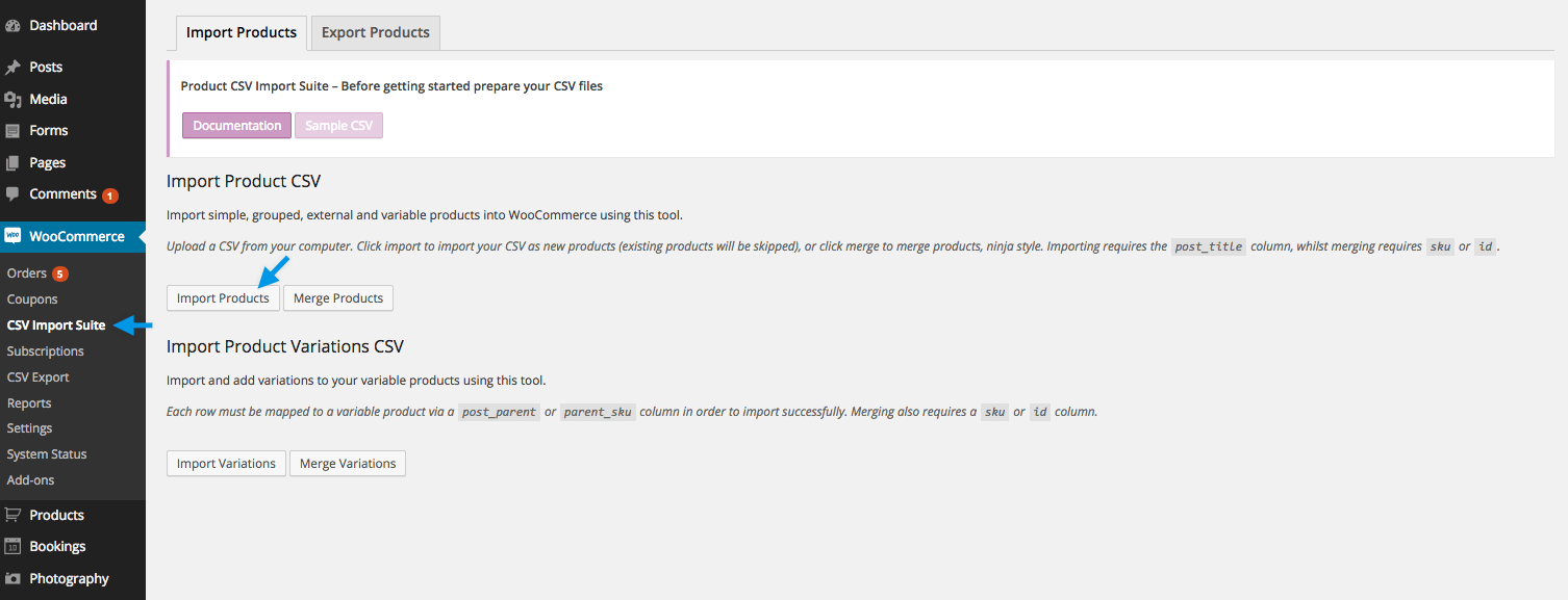 Importing Products Documentation - WooCommerce