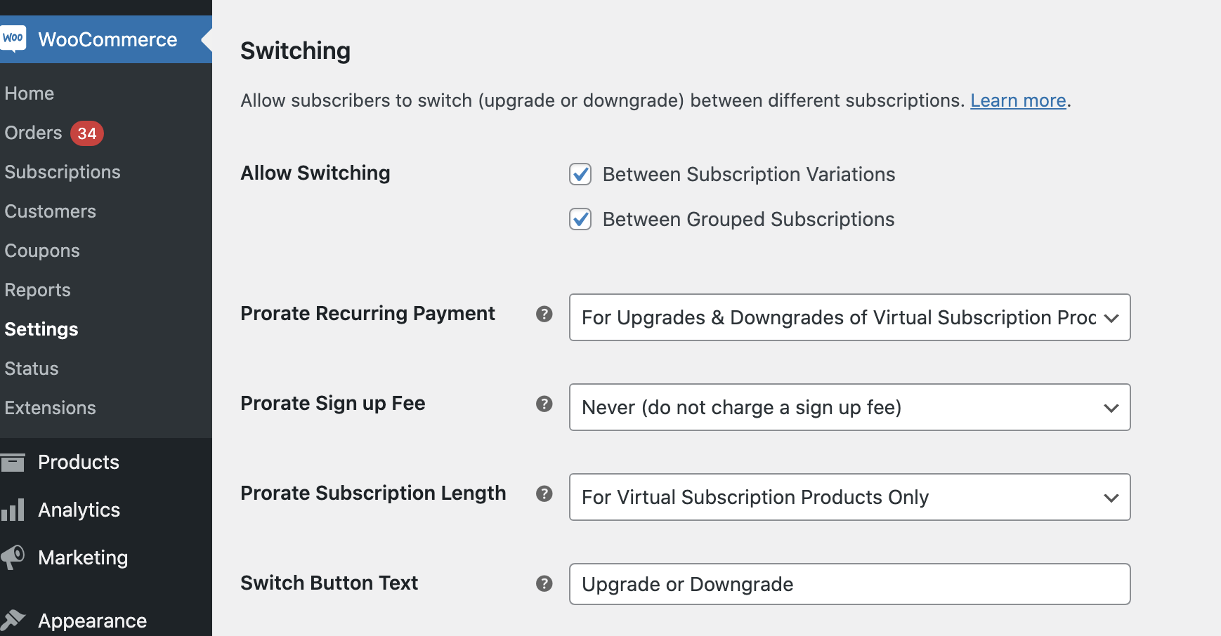 Store Manager’s Guide to Subscription Switching Documentation - WooCommerce