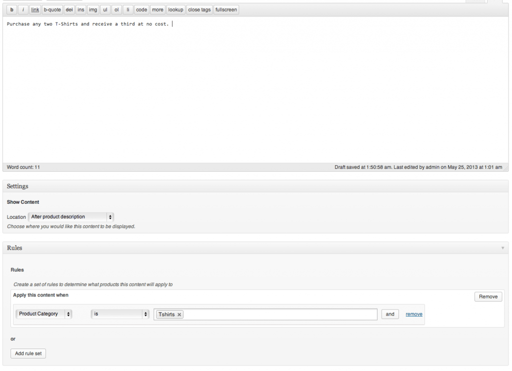 Conditional Content For Woocommerce Woocommerce Marketplace