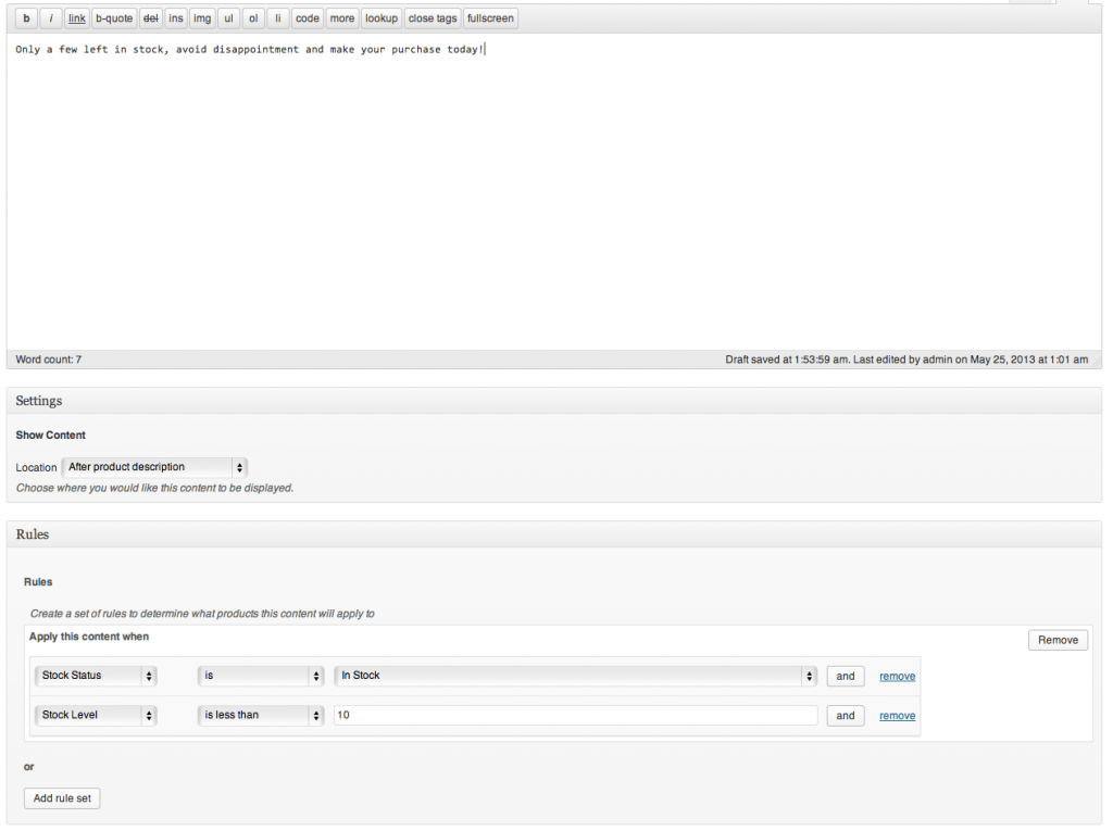 Conditional Content for WooCommerce - WooCommerce Marketplace