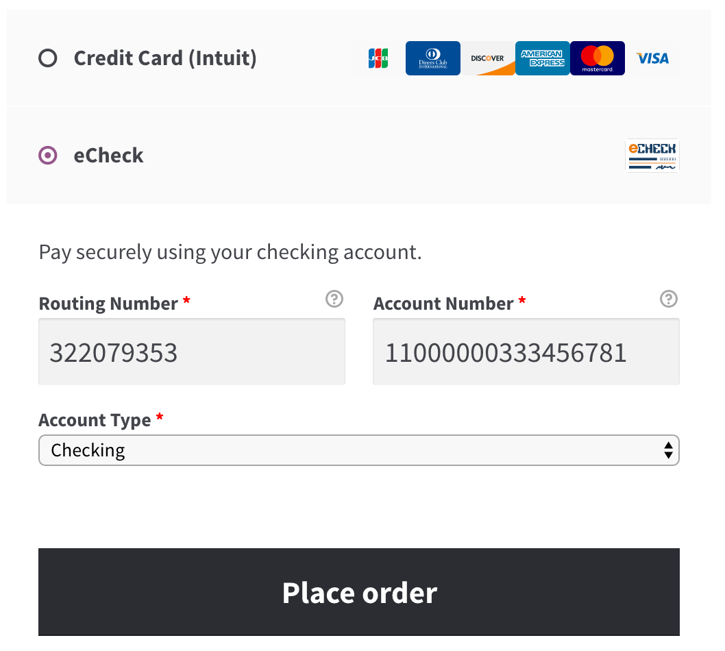 Intuit Payments Gateway - WooCommerce Marketplace