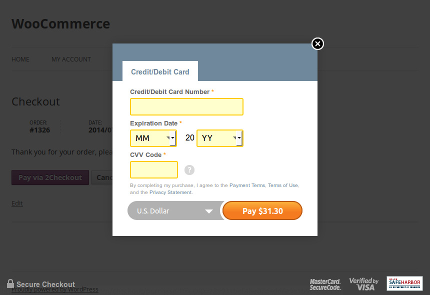 2Checkout Inline Checkout Documentation - WooCommerce