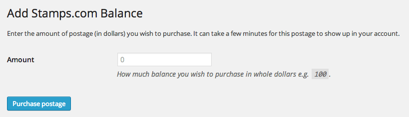 Stamps.com API Integration Documentation - WooCommerce