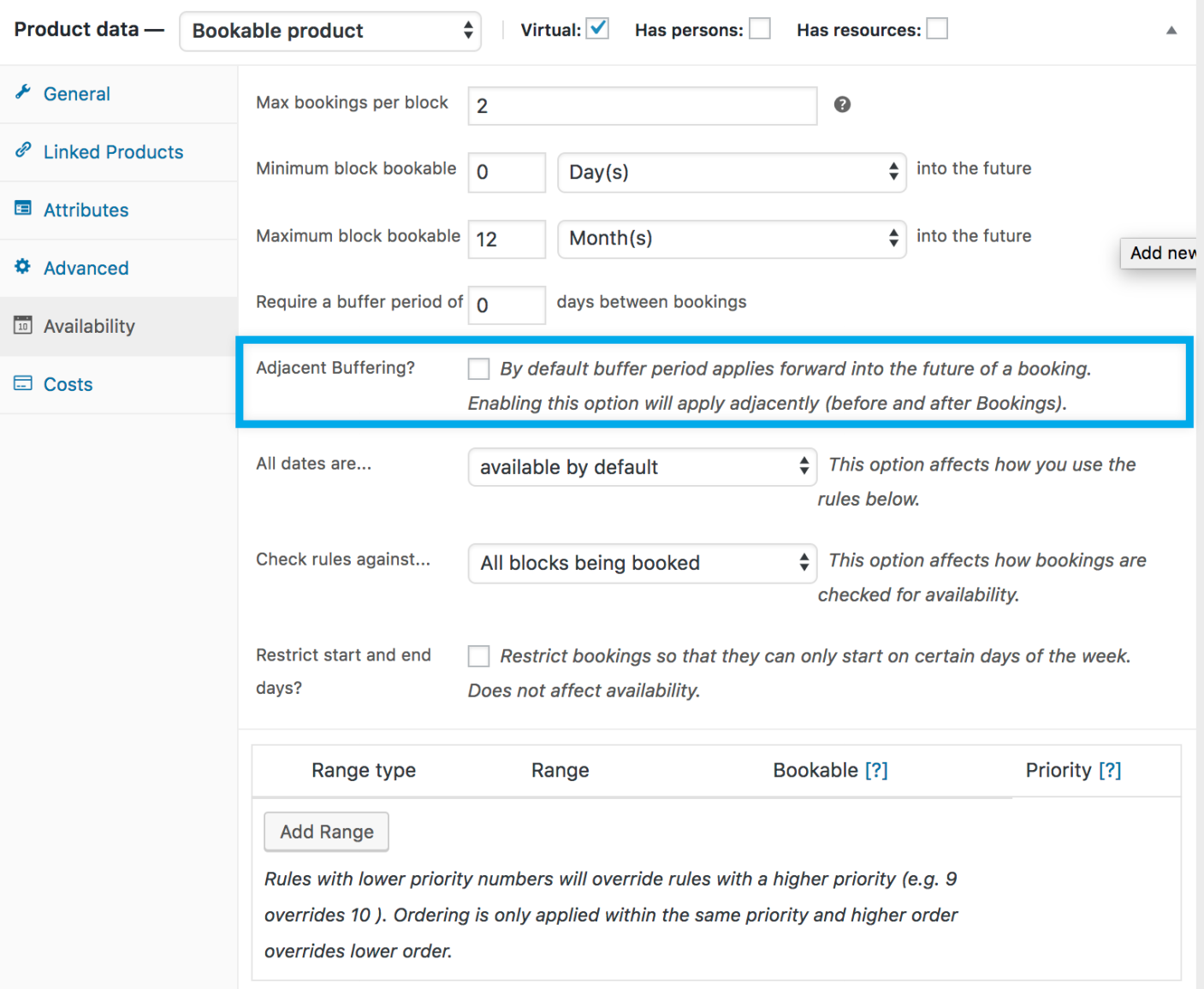 Bookings Availability Settings Documentation - WooCommerce