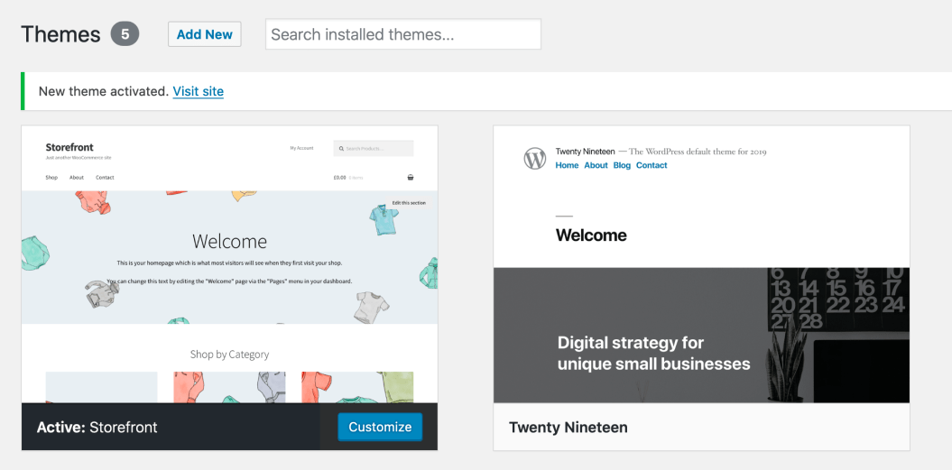 Storefront Installation & Configuration Documentation - WooCommerce