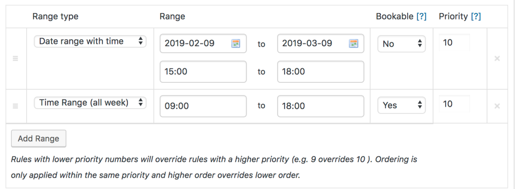 Bookings Availability Settings Documentation - WooCommerce
