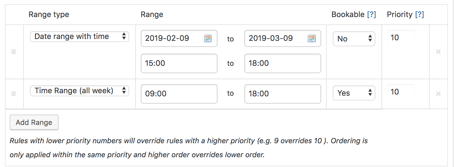 Bookings Availability Settings Documentation - WooCommerce