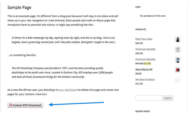Store Catalog PDF Download for WooCommerce Documentation - WooCommerce