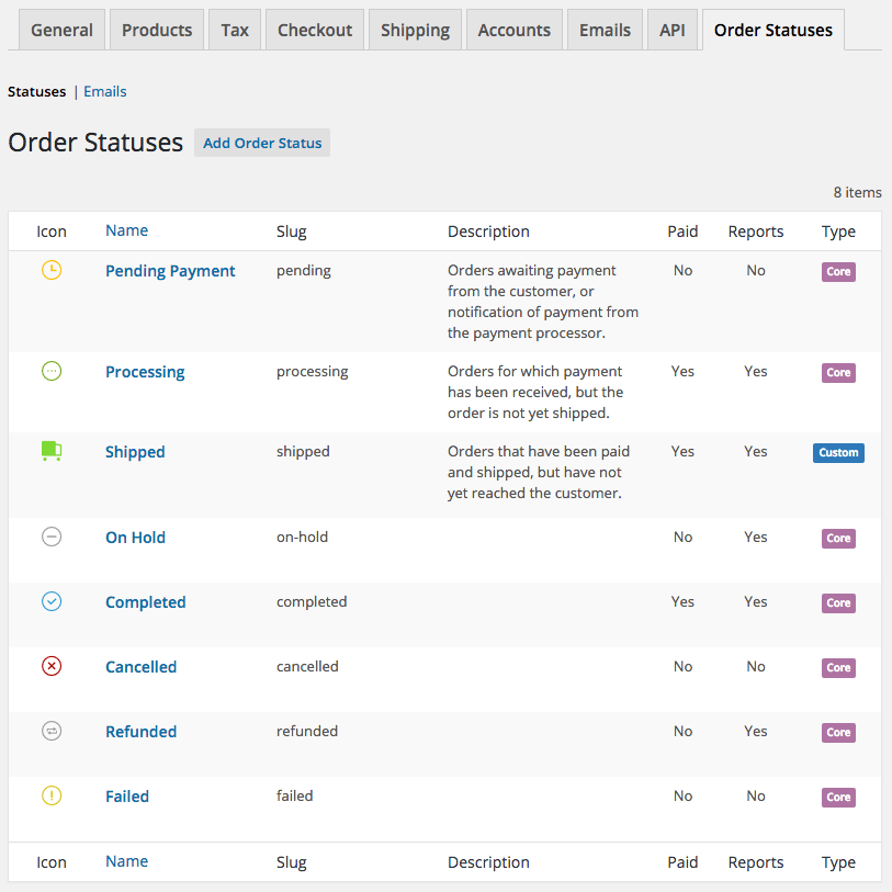 Woocommerce Order Status Manager Documentation Woocommerce