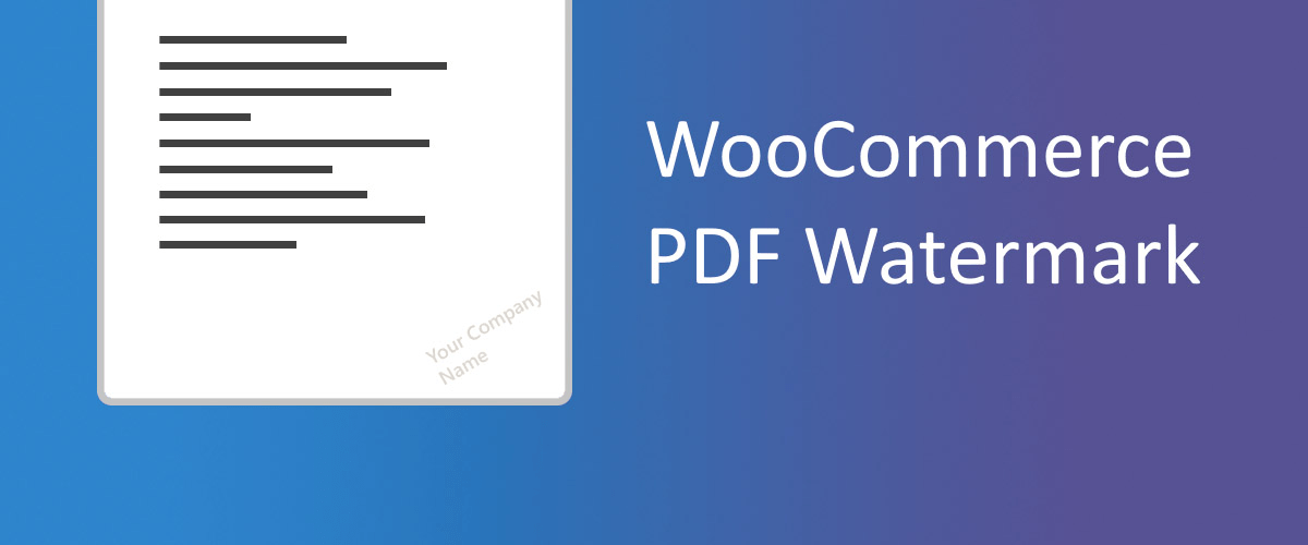 WooCommerce PDF Watermark - WooCommerce