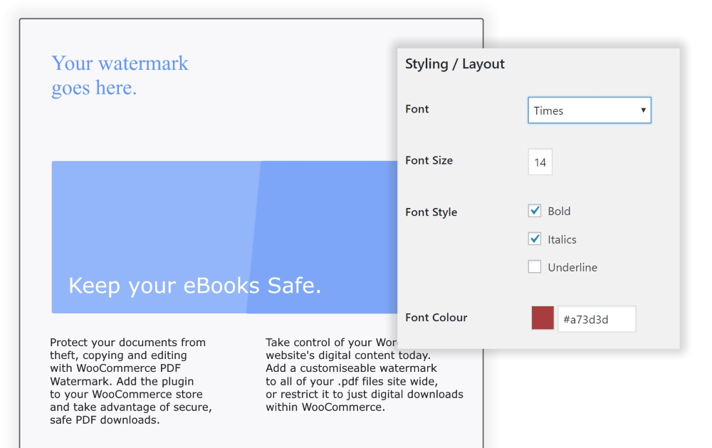 WooCommerce PDF Watermark - WooCommerce