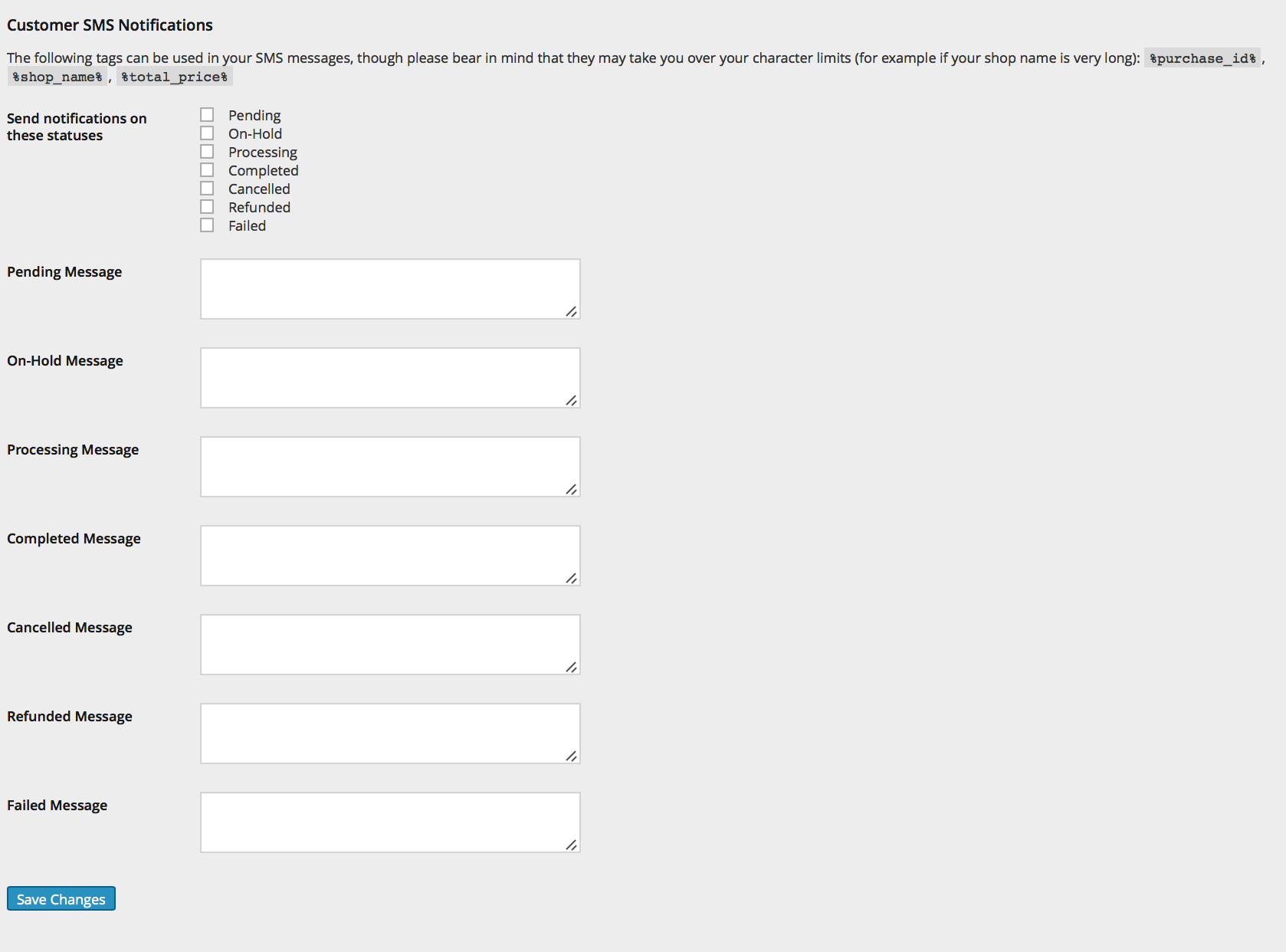 Clockwork SMS Notifications Documentation - WooCommerce