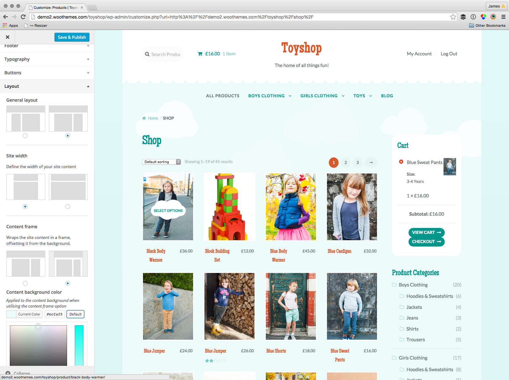 ToyShop - A Storefront child theme for lively stores