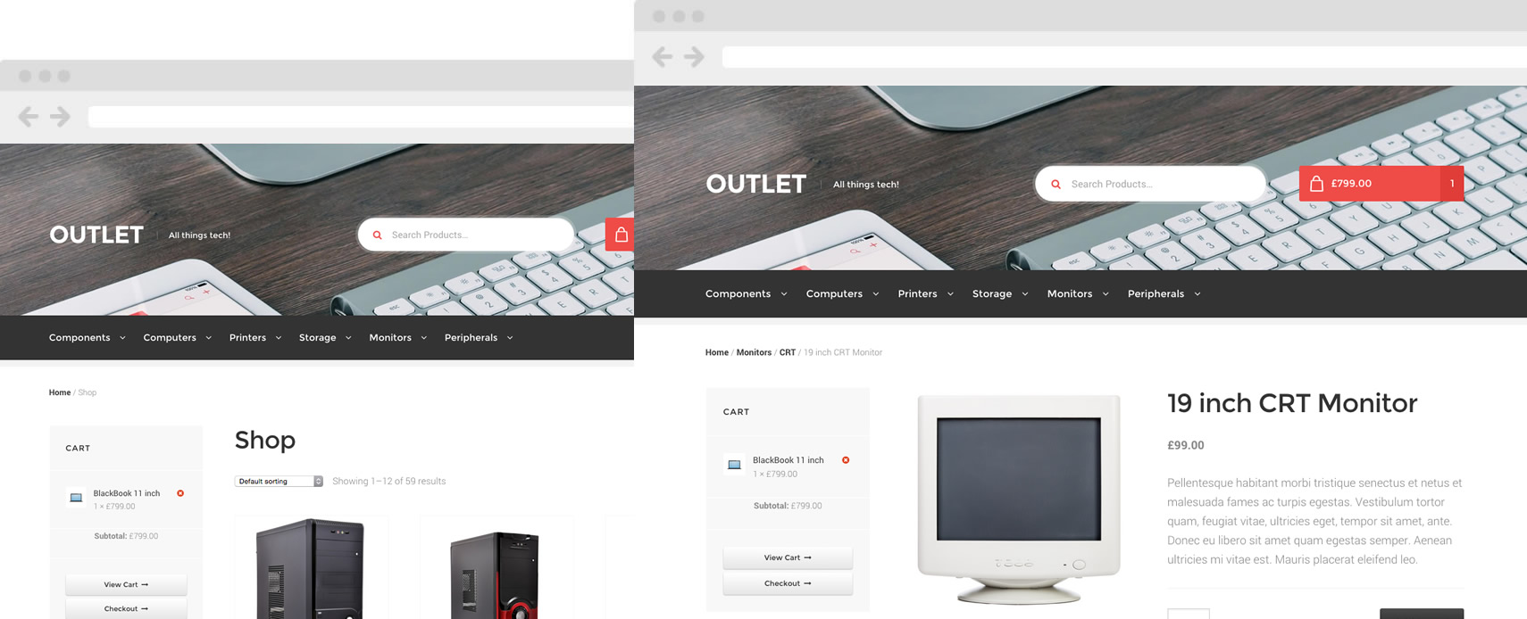 Outlet - A Storefront child theme for tech stores