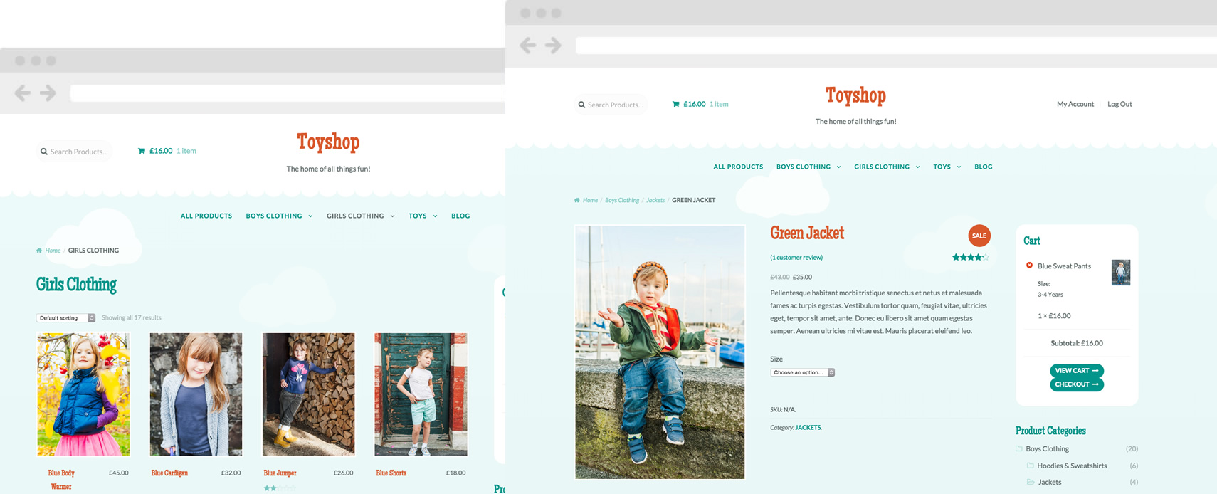 ToyShop - A Storefront child theme for lively stores