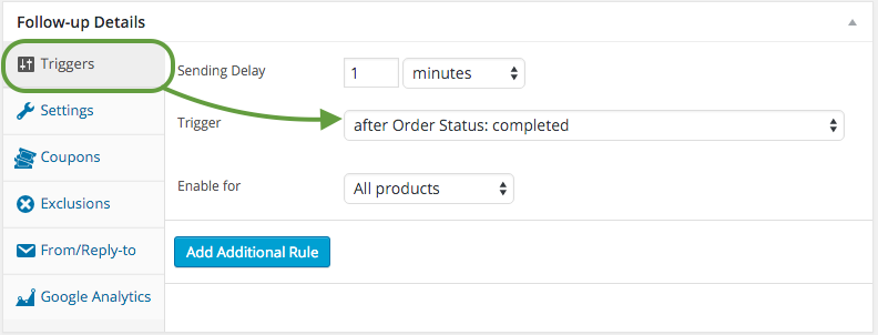 How to create a Follow-up Email for Completed Orders Documentation ...